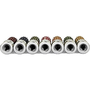 YDROWN 7Set 1” Wet Diamond Polishing Drum Wheels 5/8"-11 Thread for Granite Marble Concrete undermount Sink countertop