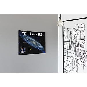 You are Here Galaxy Cool Solar System Human Earth Location Classroom Decorations NASA Milky Way Posters Science Room Kids Toddlers Teens Educational Astronomy Cool Wall Decor Art Print Poster 36x24