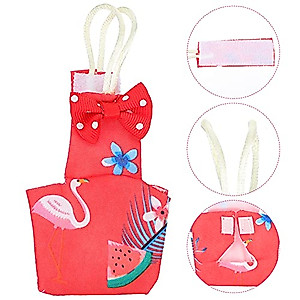 Balacoo Pet Chicken Diaper Adjustable Chicken Diaper Washable Pet Diaper Fashionable Duck Diaper with Bow Tie for Poultry Goose Duck Hen Chicken Red M
