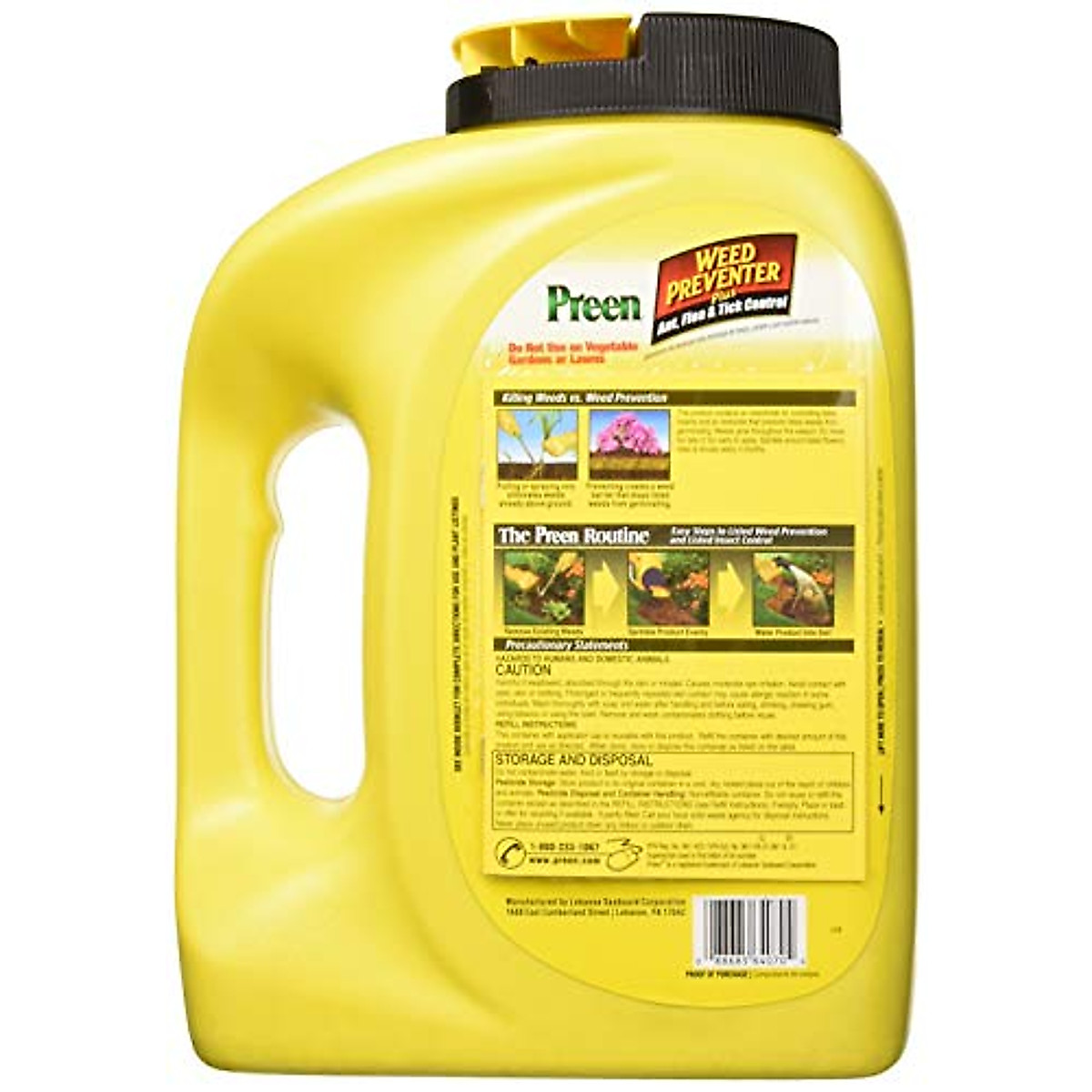 Preen 2464189 Weed Preventer Plus Ant, Flea, & Tick Control - 4.25 lb. - Covers 1,000 sq. ft.