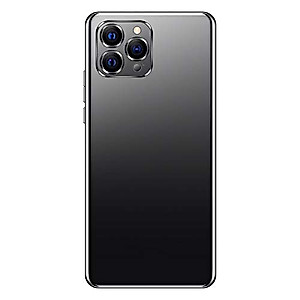 Vbestlife IP12 PRO Unlocked Android Smartphone,6.26in Waterdrop Full Screen Dual SIM Cell Phone,Ultra Thin Mobile Phone Supports Face Fingerprint Unlocking,Quad Core CPU,Triple Rear Camera Black