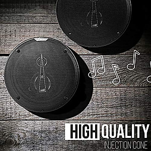 Lanzar Upgraded Standard 6.5" 3 Way Triaxial Speakers - Full Range Sound w/ 200 Watts and 4 Ohms Impedance 2” Titanium Cone Midrange 65 - 20 kHz Frequency Response and 15 Oz Magnet Structure - MX63