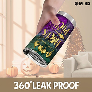 34HD Hocus Gifts for Women, Hocus Tumbler with Lid 20oz Stainless Steel, Witch Brew Tumbler, Sanderson Sister Gifts, Halloween Gifts for Movie Lovers