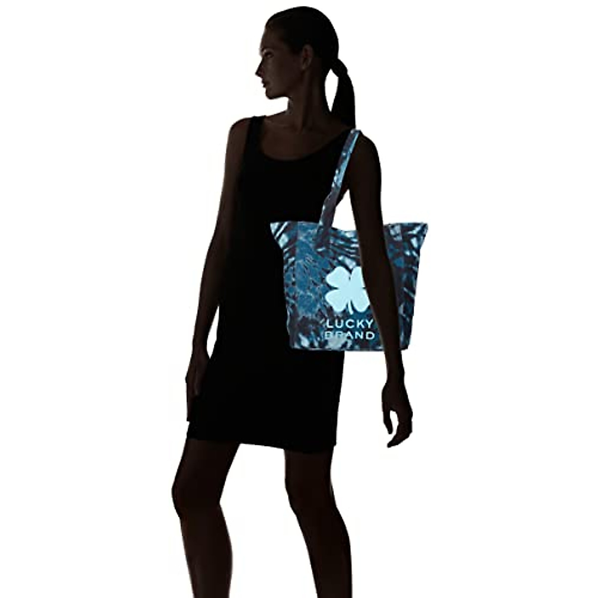 Lucky Brand womens Lona Tote, Evening Blue, One Size US