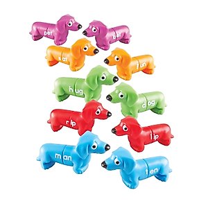 Learning Resources Snap-N-Learn Rhyming Pups Toy, Fine Motor Toys, Develops Color Recognition Skills, 20 Pieces, Ages 3+