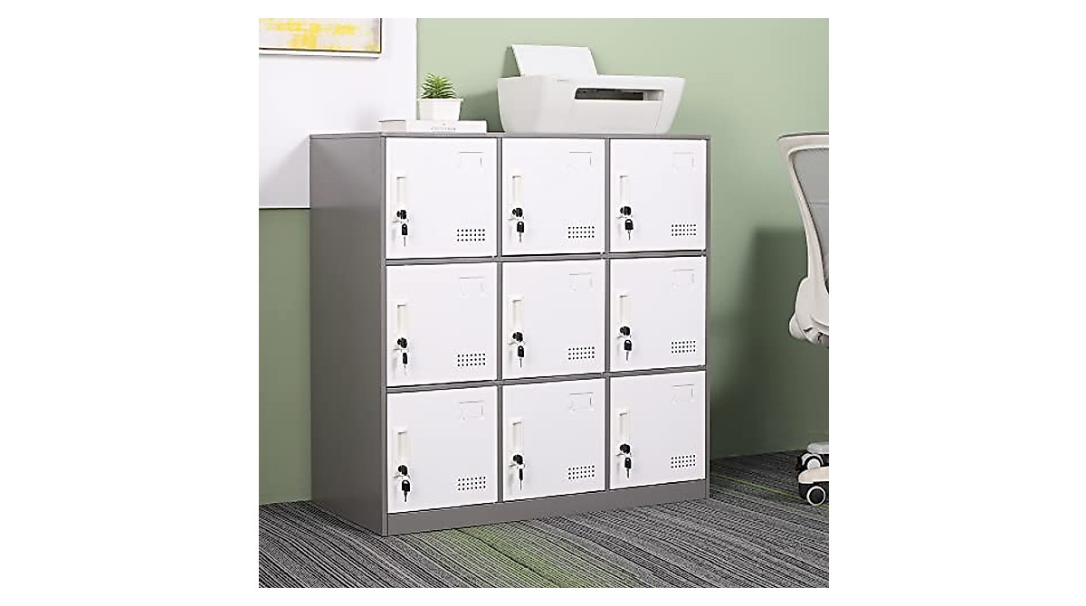 Buy iCHENGGD 9-Door Metal Locker Cabinet - Durable & Secure