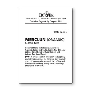 Burpee Classic Mix (Organic) Mesclun Seeds 1500 seeds