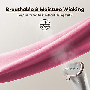 MANCYFIT Thermal Pants for Women Fleece Lined Leggings Underwear Soft Bottoms Pink Medium