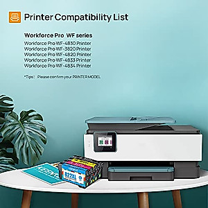 822XL Remanufactured Ink Cartridge Replacement for Epson 822XL Ink Cartridges Combo Pack Epson 822 XL T822XL Epson 822XL Ink Cartridges to use with Pro WF-3820 WF-4820 WF-4830 WF-4833 Printer（4 Pack）