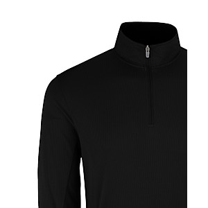 Vantage Apparel Men's Collegiate Micro Mesh Performance Black 1/4 Zip Pullover, Florida Atlantic Owls, Large