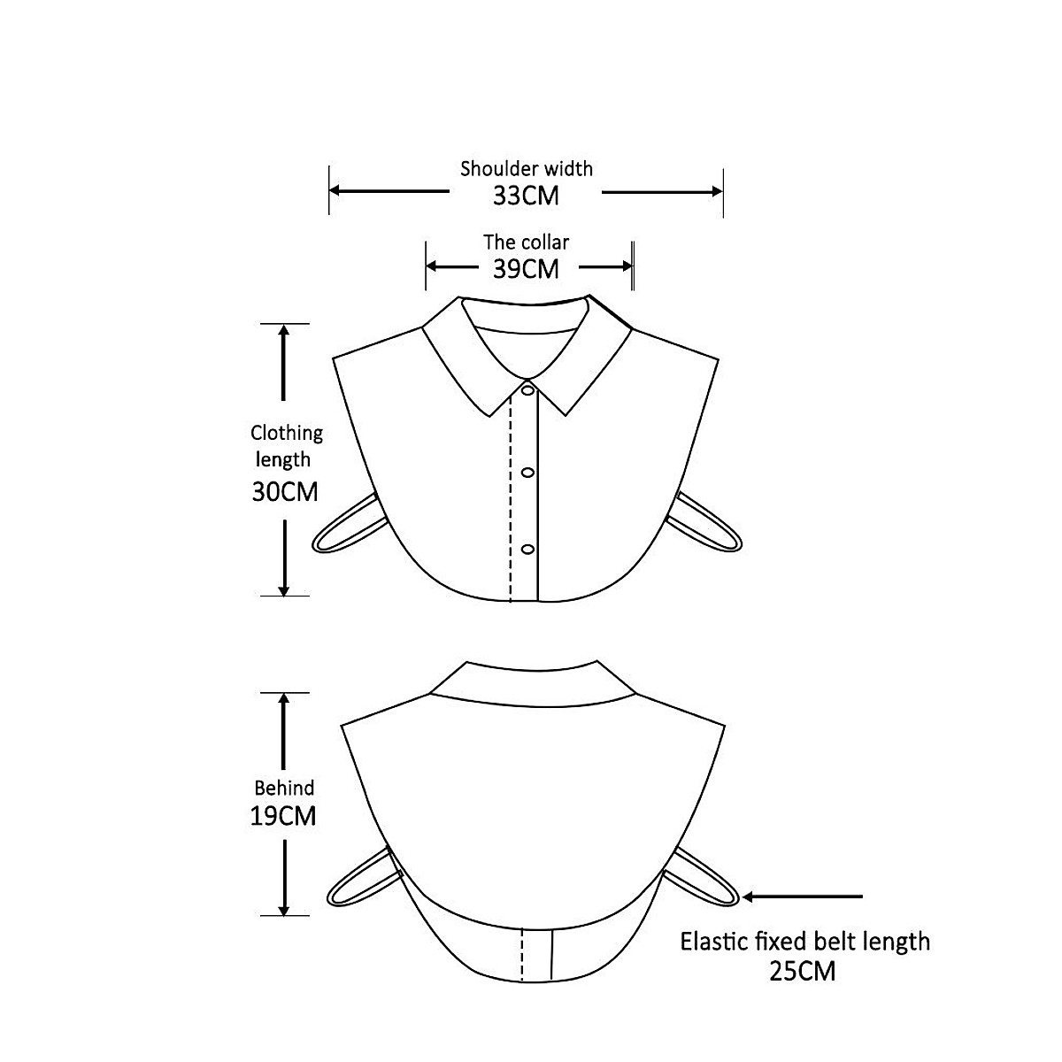 Vpang Women's Stylish Detachable Half Shirt Blouse False Collar Plaid Shirt Collar Fake Collar Dickey Collar (Blue)