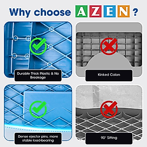 Toilet Stool Squat Adult, Bathroom Stool, Sturdy Poop Stool for Bathroom Adults, Toilet Foot Step Stool for Adults with Storage Groove, 7 Inch Height Blue