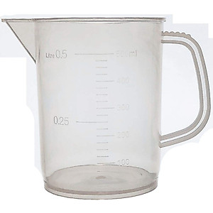 500ml Plastic Measuring Jug, Euro, Short, Karter Scientific (Single)