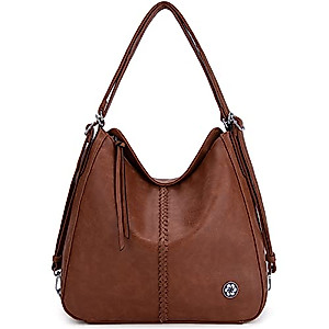 Angelkiss Women's Leather Hobo Bags Fashion Leather Purses and Handbags for Ladies Tassel Designer Shoulder Bucket Bag