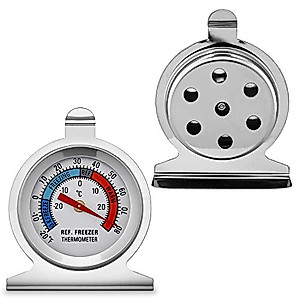 KT THERMO Dial Refrigerator Thermometer with Instant Read,2-Inch Stainless Steel Freezer Thermometer …