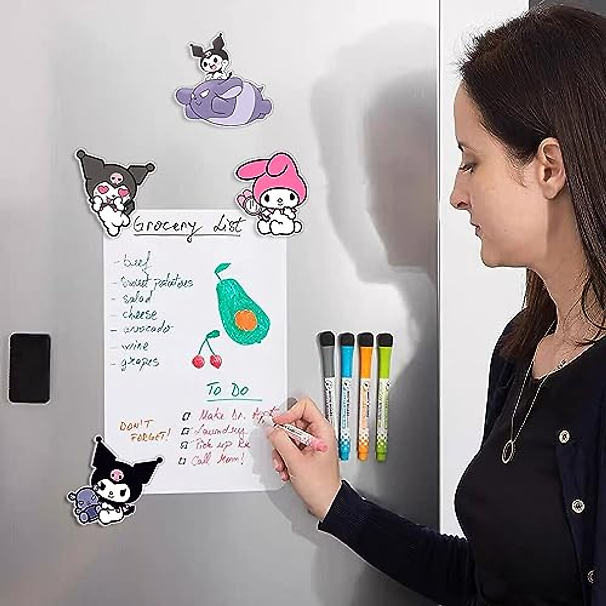 Refrigerator Magnets Fridge Sticker,Kitty Fridge Magnets Cartoon Fridge Magnet Stickers Cute for Magnet Boards Fridge Home Office Decor (Kitty Refrigerator Magnets)