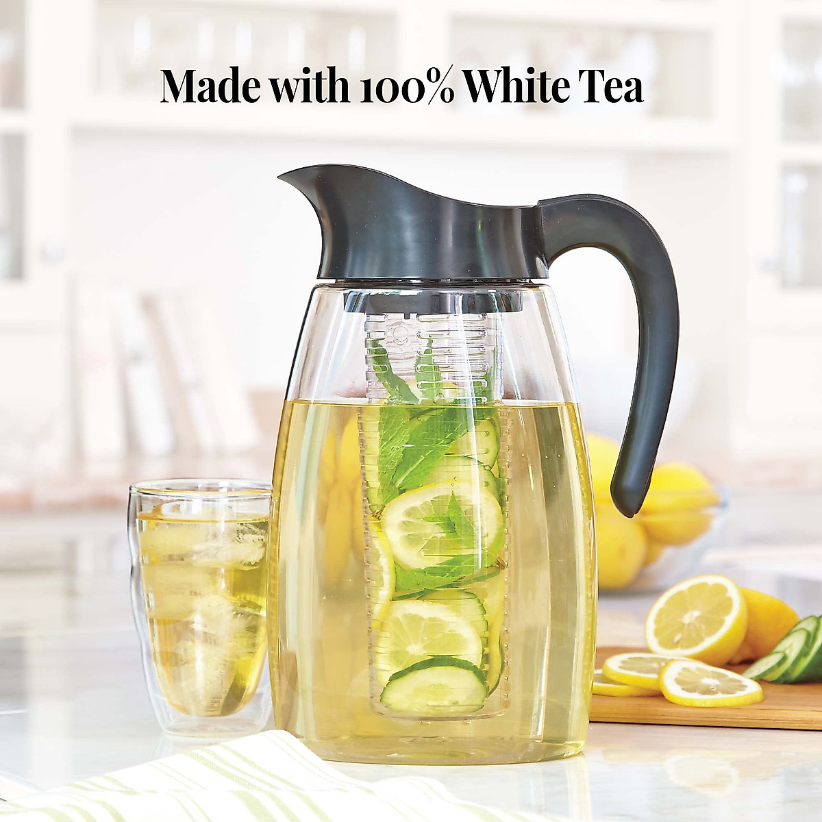 The Republic of Tea Emperor's 100% White Tea, Zero Calorie, Sugar-Free, Carb-Free, 50 Tea Bag Tin