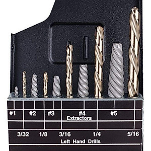 Norseman Bolt, Screw, and Pipe Remover Set Super Premium Black and Gold