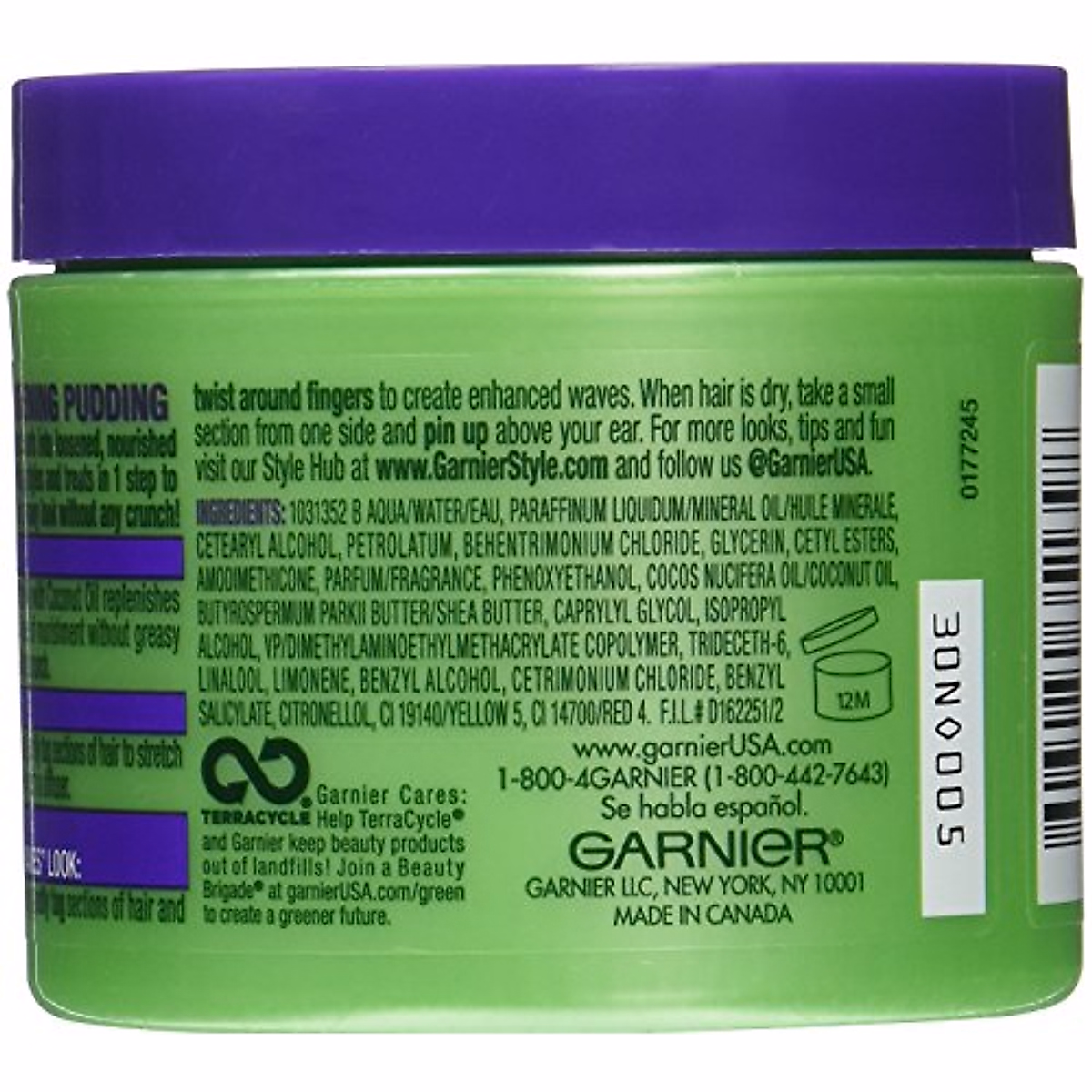 Garnier Fructis Style Curl Stretch Loosening Pudding, 4 Ounce Jar, For Naturally Curly Hair