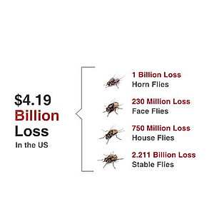 Champion USA JustiFLY Feedthrough Cattle Fly Control, 12 Pack | Non-Toxic Larvicide. Controls All Four Fly Species That Affect Cattle. Over 50 Million Head Treated