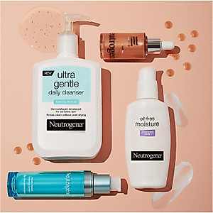 Neutrogena Oil Free Moisture Daily Hydrating Facial Moisturizer & Neck Cream with Glycerin - Fast Absorbing Ultra Gentle Lightweight Face Lotion & Sensitive Skin Face Moisturizer, 4 fl. oz (Pack of 2)