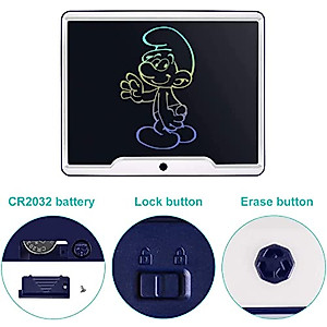 NOBES Toys for 3-10 Years Old Boys Girls, 15-Inch Large LCD Writing Tablet Drawing Tablet for Kids & Adults, Toddler Doodle Board, Drawing Pad, Holiday Birthday Gifts for Kids Age 3 4 5 6 7 8 (Blue)