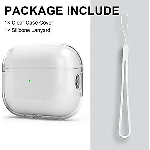 Airpods Pro 2nd Generation Case Clear, Soft Shockproof AirPods Pro 2 Case 2022 Protective Cover with Hand Strap Lanyard Transparent AirPods Pro 2 Gen Case Skin for Men and Women (Clear Pink)