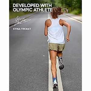 DANISH ENDURANCE Long Distance Running Socks, Quarter, Cushioned & Moisture Wicking, 3 Pair Pack for Men & Women