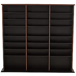Prepac Triple Width Wall Storage, Cherry and Black