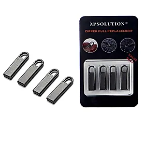 Zpsolution Zipper Pull Replacement Metal Zipper Handle Mend Fixer Zipper Tab Repair for Luggage Suitcases Bag