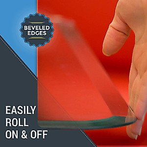 45” x 53” Glass Chair Mat with Exclusive Beveled Edge by Clearly Innovative, 1/4” Thick Clear Tempered Glass with Easy Roll Edges | Protect Your Home or Office Floor | Perfect for Hardwood or Carpet