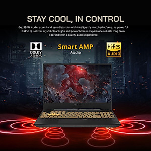 Asus TUF F15 15.6inches FHD Gaming Laptop, Intel Core i7-12700H, NVIDIA GeForce RTX 4070, 64GB RAM, 2TB SSD, RGB Keyboard, Numpad, Smart AMP Audio, Wi-Fi 6, Gray, Win 11 Pro, 32GB USB Card