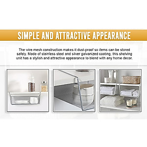 YBM Home Under Shelf Basket (2-Pack) Mesh Stainless Steel Storage Under Cabinet Hanging Basket Rack Maximize Space in Cabinets, Pantry Room, Bathroom, Laundry Room, and More, 1131