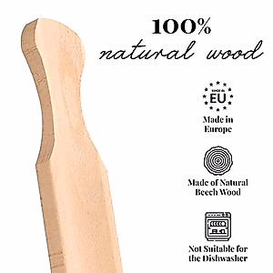 Tuuli Kitchen – Salami Wooden Cutting Board, Specially Designed Beechwood Charcuterie Boards, Cutting Board Coated with Oil, 37 x 5.5 cm