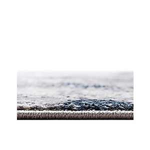 Unique Loom Sumter Collection Area Rug - Rhett (8' x 10' Oval, Gray/Navy Blue)