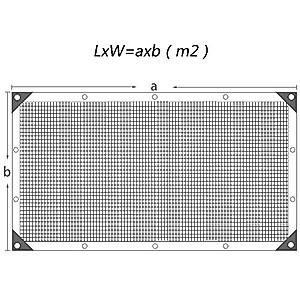 GZHENH- Shade Cloth Shading net，Fence Privacy Screen Aluminum Foil Mesh Fleshy Balcony Outdoor Sun Room Metal Hole Anti-UV Breathable Durable,Customizable (Color : Silver, Size : 3x6m)