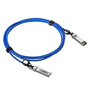 Macroreer 10G SFP+ DAC Cable, SFP Direct Attach Copper Passive Cable for Ubiquiti, Blue Color 10GbE SFP Twinax Cable 0.5-Meter(1.6ft), for Ubiquiti,Cisco,Mikrotik,Netgear,Supermicro