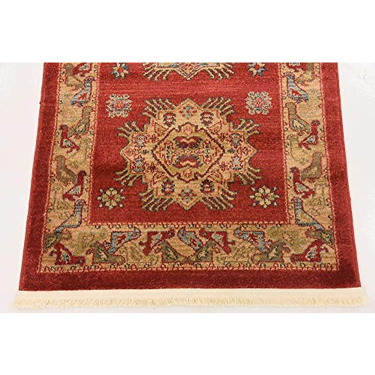 Unique Loom Sahand Collection Traditional Geometric Classic Red Runner Rug (2' 7 x 6' 7)