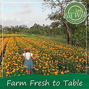 Eat Well Dried Calendula Flowers for Loose Leaf Tea 4 oz, Fragrant Dried Calendula Petals for Calendula Tea, Calendula Buds For Baking, Natural Edible Marigold Flowers, Gourmet Herbal Tea Ingredient