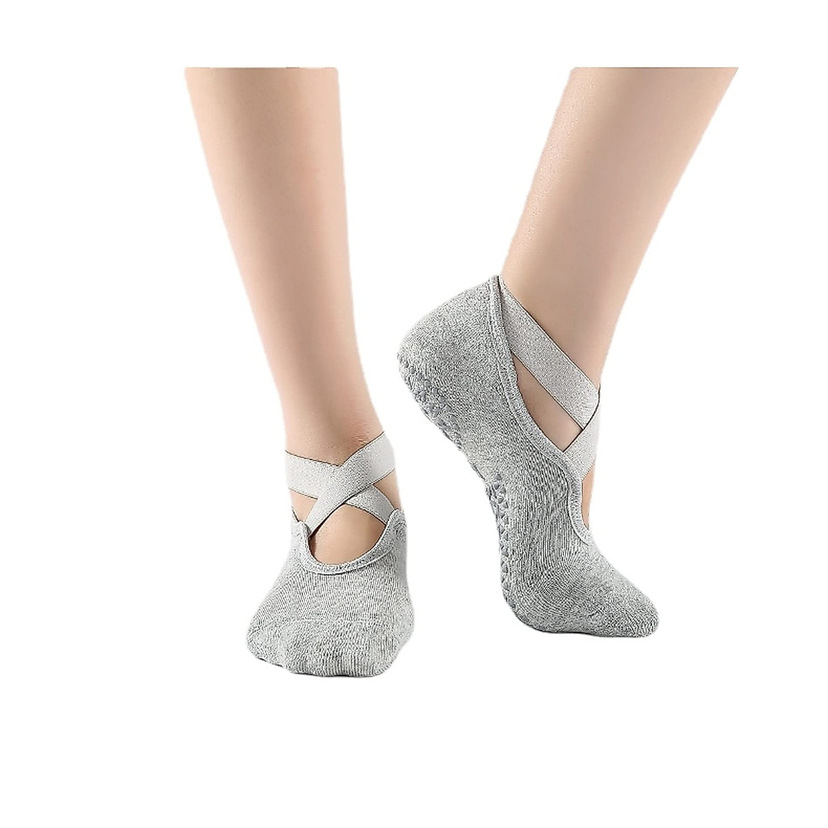 KEAIDO 6 Pairs Women Yoga Socks Non Slip Sticky Grip Accessories Thickened Sole for Pilates, Yoga, Barre, Dance Ballet, Barefoot Workout Sports Fitness Indoor Outdoor US Size 5-8.5