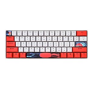 Surmen GT61 60% Mechanical Gaming Keyboard - 60 Percent RGB Backlit, Hot-Swappable Wireless/Wired, Compact Mini Bluetooth 5.0 Programmable/N-Key Rollover (Gateron Yellow, Sun)