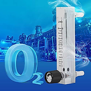LZQ-7 Flowmeter Flow Meter with Control Valve 1-10LPM Flowmeter Support 0.6MPa Pressure for Unidirectional Gas/Oxygen/Air Flow Measure 8mm Barbs for Industry