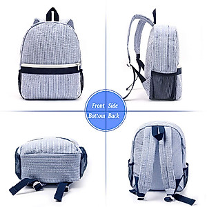 Toddler Backpack, Seersucker Gingham Kids Backpack for Boys and Girls, Preschool Kids Backpack, Lightweight Schoolbag for Child, Small(2-5 years)