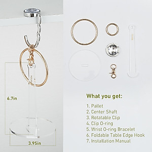 YOJOB Portable Wrist Yarn Holder for Crocheting & Knitting, Without Tangling Yarn Spinner for Yarn Balls and Cake, Ideal Crochet Gift for Crafters (Transparent)