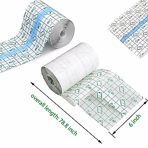 Tattoo Aftercare Bandage Roll 6"x 2 Yard - Waterproof Transparent Film For Tattoo Initial Healing And Skin Repair Adhesive Tattoo Supply Wrap