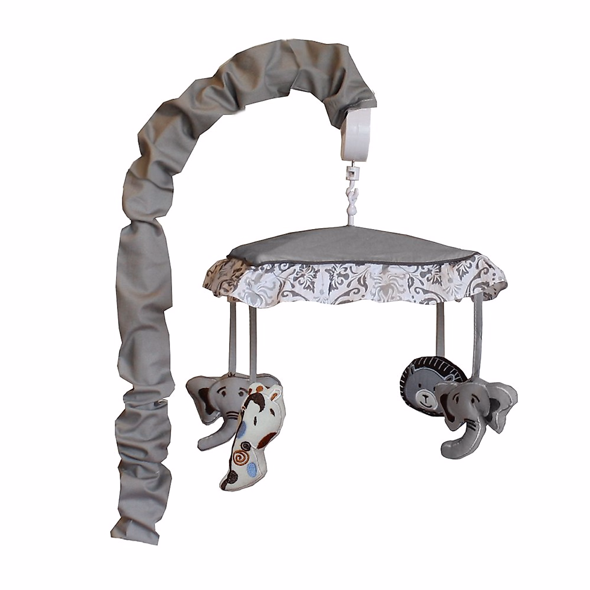 BabyFad Damask Grey 9 Piece Baby Crib Bedding Set