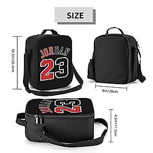 Auqizbx Basketball Number 23 Jordan Unisex Men Women Lunch Bag Lunch Box Across Heat Retaining Portable Tote Bags