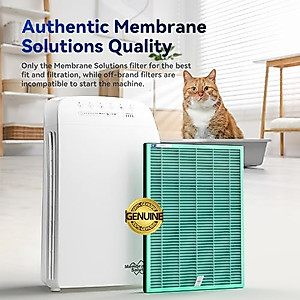 Membrane Solutions MSA3/MSA3S Genuine Pet Odor Removal Air Purifier Filter Replacement 1 Pack, Upgraded 4-in-1 H13 True HEPA Filter with OdallerPure Technology