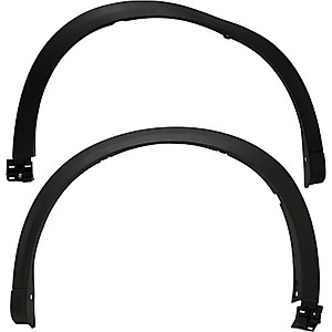 TSHTLAO 1 Pair Fender Flares Moulding Trim Wheel Opening Molding Left Driver Right Passenger Primed Plastic 16550671 KB7W51W30E8N MA1290106