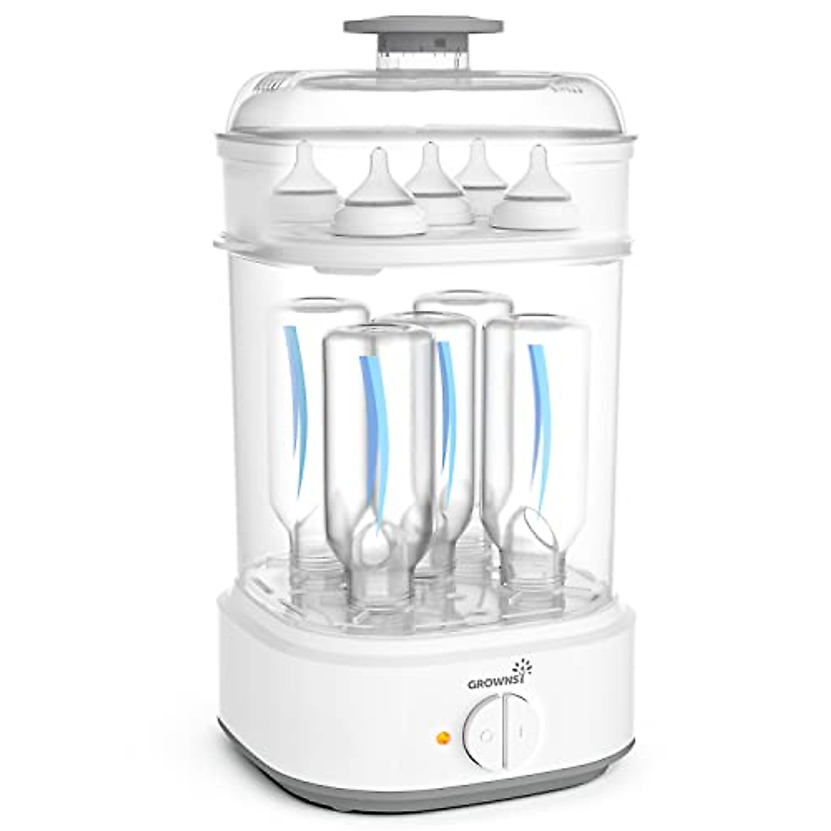 Bottle Sterilizer, Baby Bottle Steam Sterilizer, Electric Baby Bottle Sanitizer with Timer for Baby Bottles, Pacifiers, Pump Parts